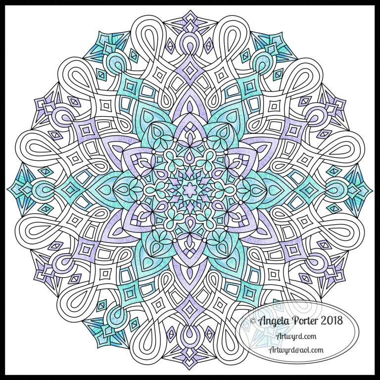 Snowflake Mandala – WIP – Art is the Adventure