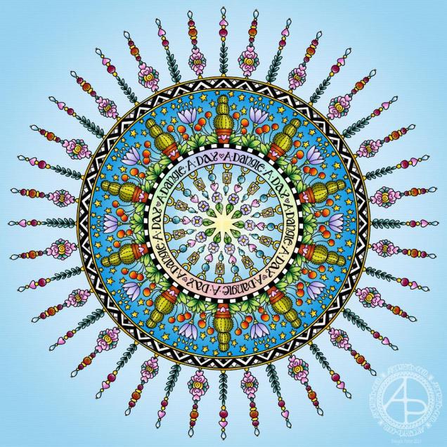 ‘A Dangle A Day’ Dangle Design Mandala – Art is the Adventure