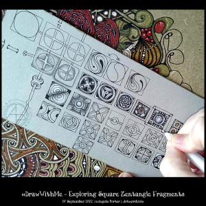 Exploring a square Zentangle fragment – Art is the Adventure